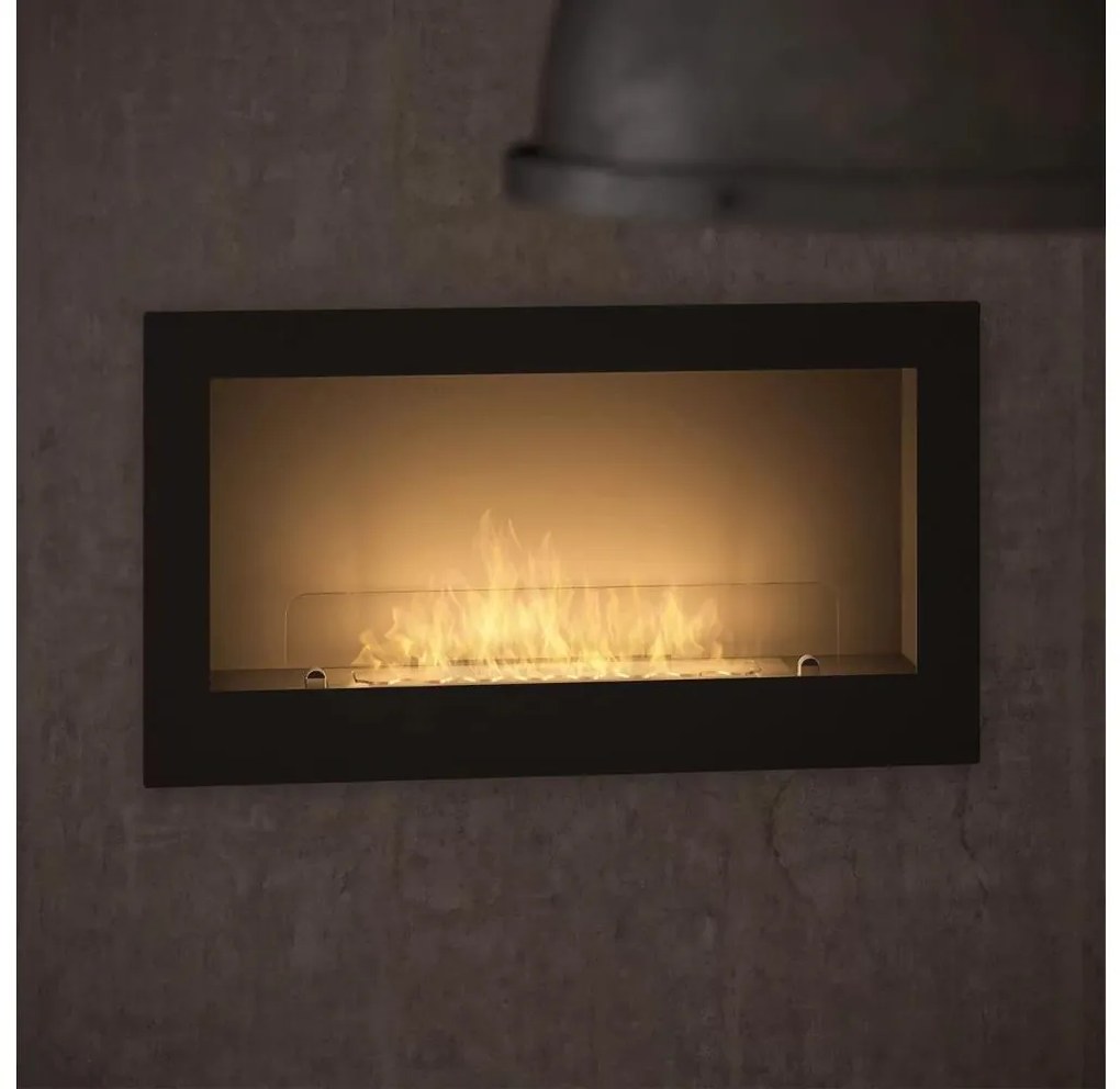 InFire - Vestavěný BIO krb 90x50 cm 3kW černá INSIDE 900