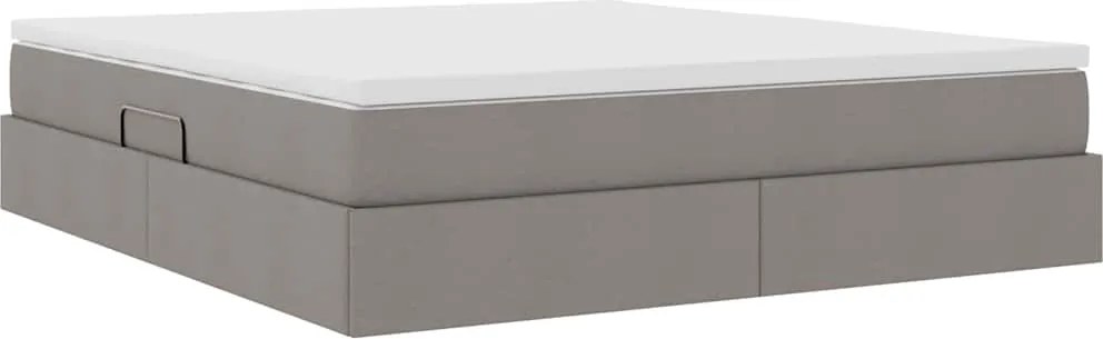 Postel s úložným prostorem a matrací Taupe 160 x 200 cm 3370239