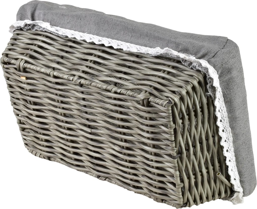 Košík WILL 28x18x9 cm šedý