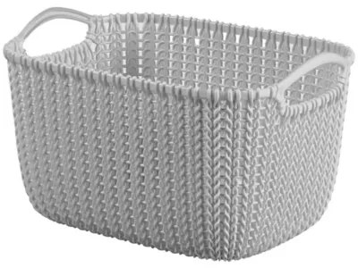 Košík KNIT M, 8l šedý