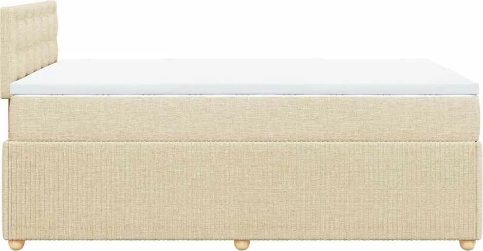 Box spring postel s matrací krémová 120x200 cm textil 3287442