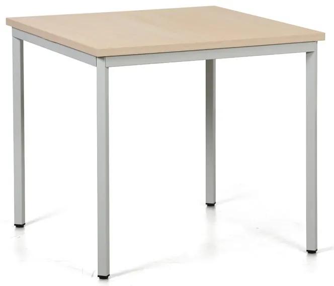 Jídelní stůl TRIVIA, světle šedá konstrukce, 800 x 800 mm, třešeň