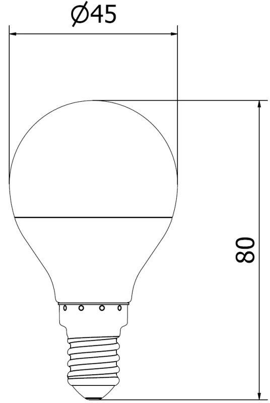 Mexen Nova, LED žárovka E14, G45, 6W, teplá - 3000K, 630 lm - L101-E14-0630-01