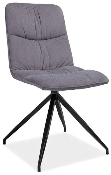 Jídelní otáčecí židle s měkkým čalouněním v šedé barvě KN627