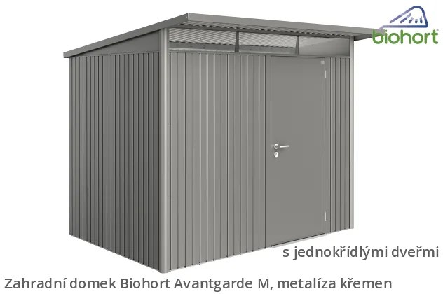 Biohort Zahradní domek AVANTGARDE A8-1K Barva: tmavě šedá metalíza