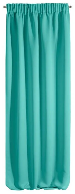 Zatemňovací závěs na pásce PARISA tyrkysové barvy 135x270 cm