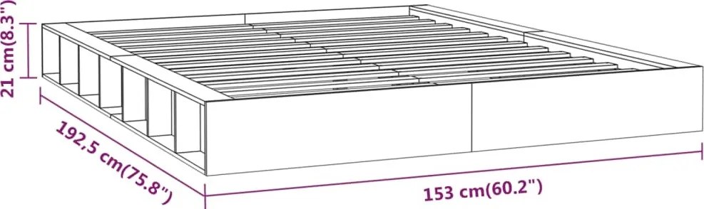 vidaXL Rám postele voskově 135 x 190 cm masivní borovice [820712] Barva: Přírodní