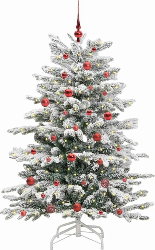 Umělý Skládací Vánoční Strom Bílá 150 cm PE a PVC 3395631