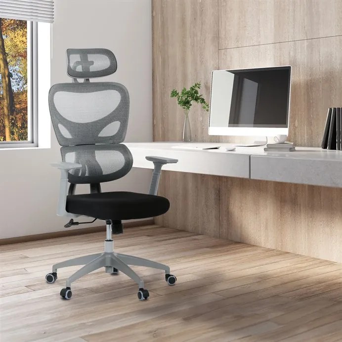 Autronic Kancelářská židle KA-K2081 Barva opěráku: Šedá