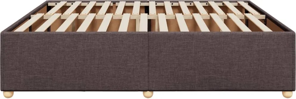 Rám postele bez matrace tmavě hnědý 180 x 200 cm textil 3284753