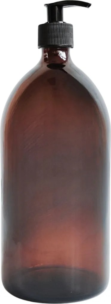 Dávkovač mýdla MONA 1 000 ml s černým vroubkovaným dávkovačem