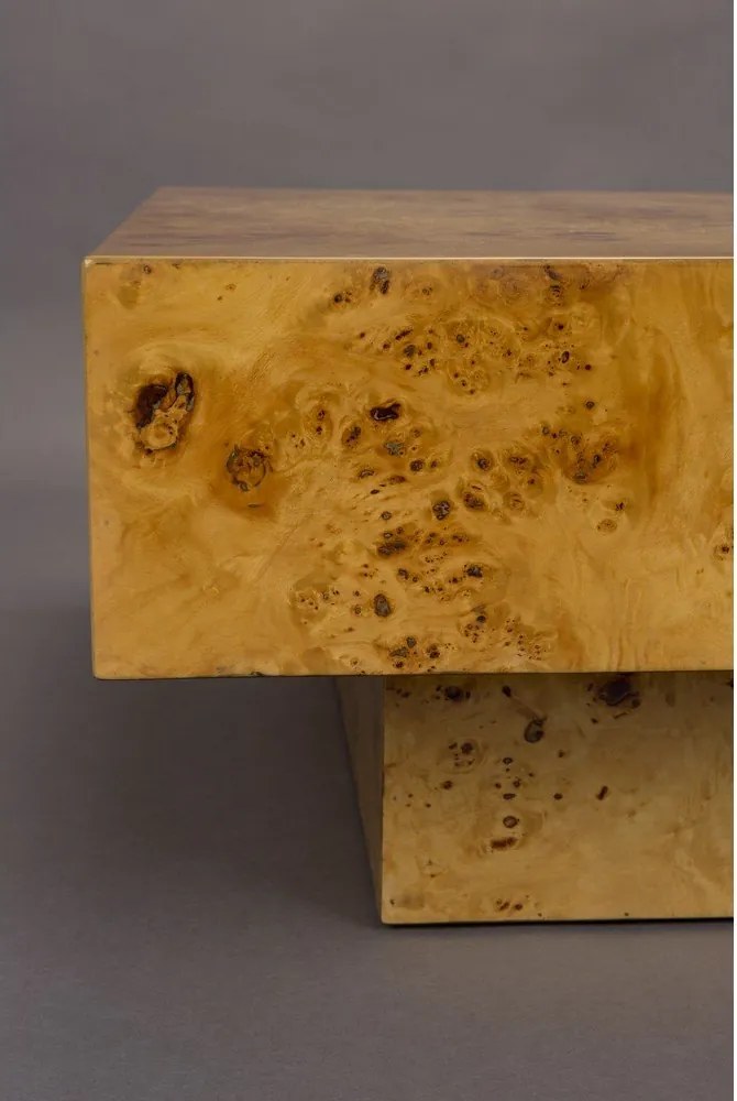 Konferenční stolek v dekoru ořechu v přírodní barvě 90x90 cm Quinn – Dutchbone