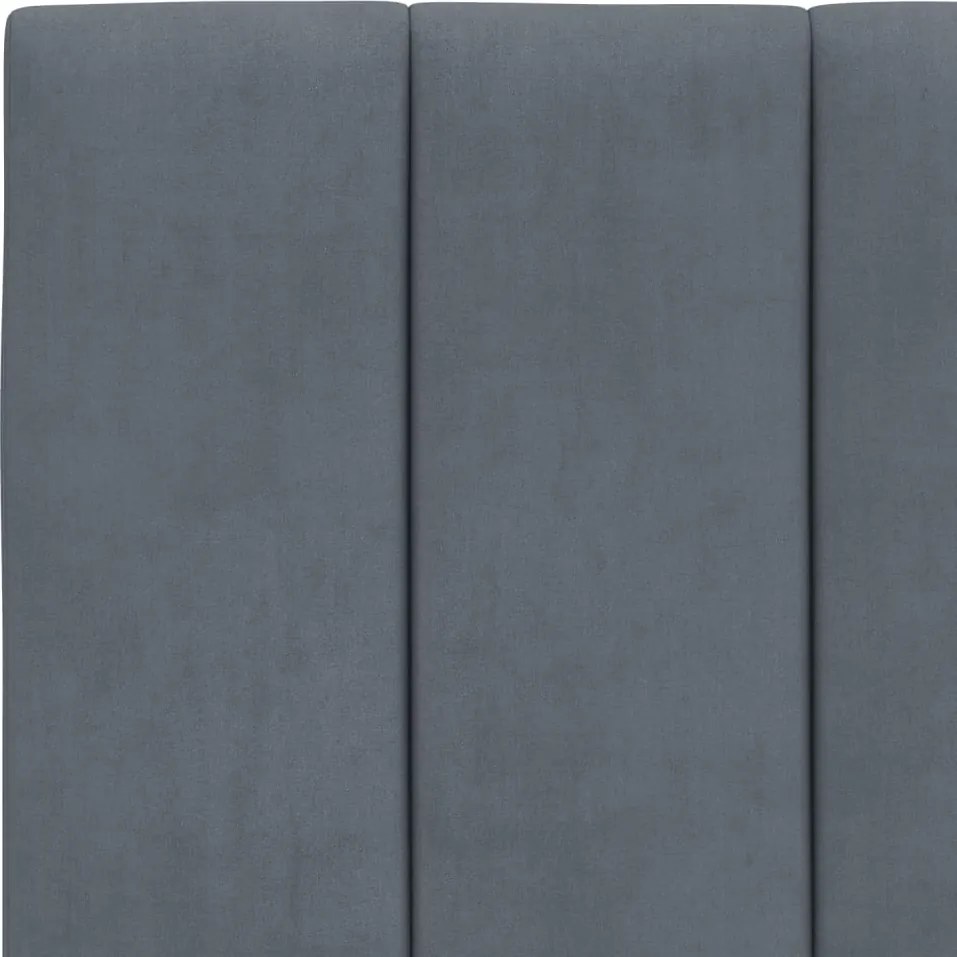Postel s matrací Hanko tmavě šedá 80 x 200 cm samet 3208563