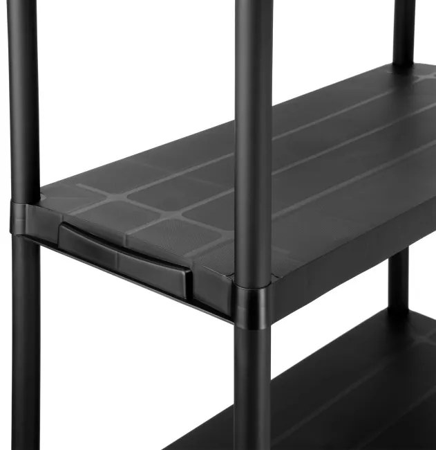 Plastový regál MAXER 180x90x40 cm černý