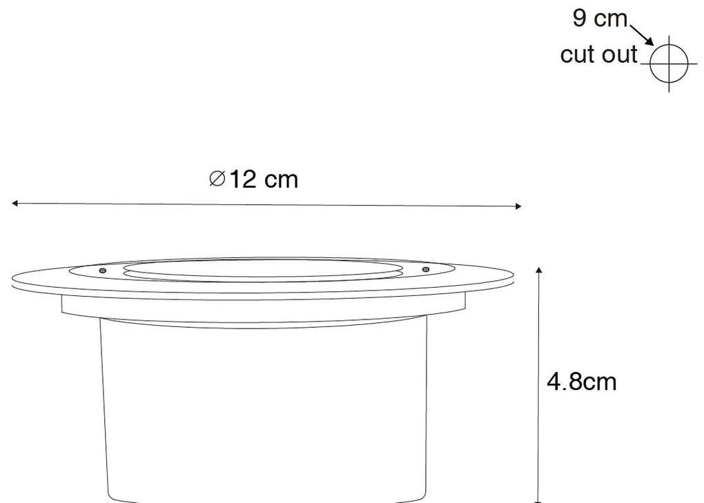 Sada 6 zahradních bodových světel černých vč. LED IP65 solárních - Terry