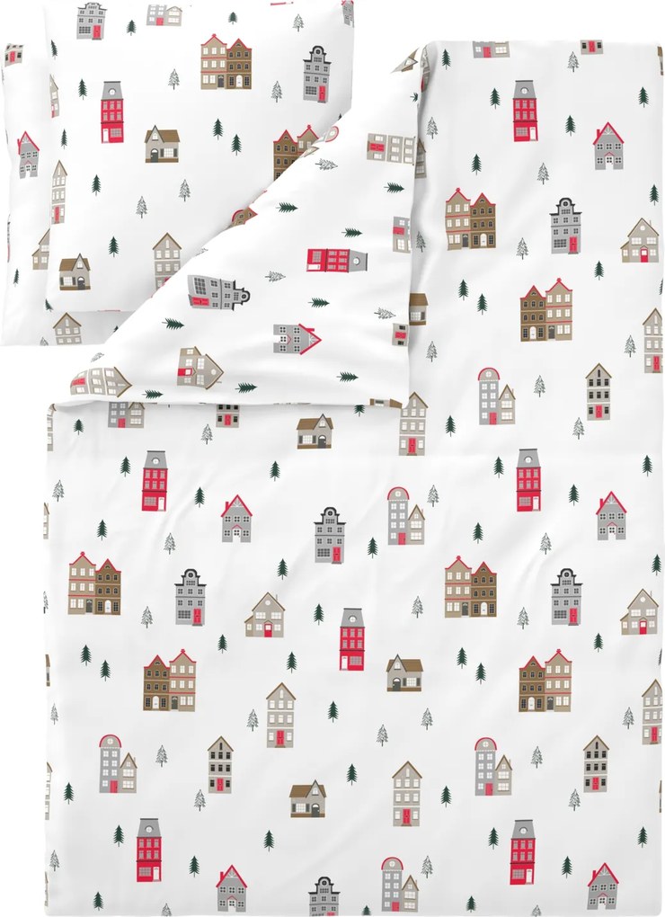 Livarno® Oboustranné jemné flanelové povlečení / jemné flanelové povlečení, 200 x 220 cm (dům)