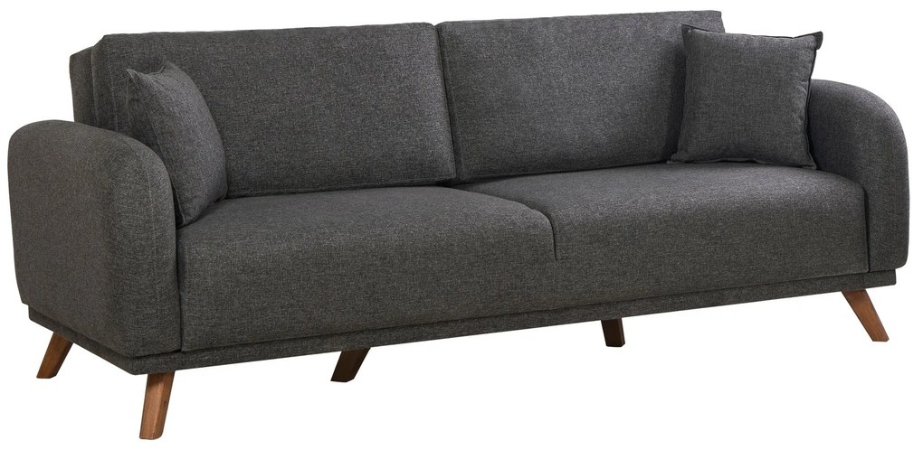 Hanah Home Třímístná pohovka HERA antracitová 237 cm