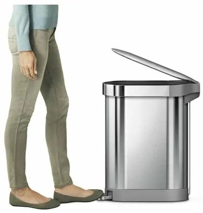 Simplehuman Pedálový odpadkový koš Slim 45 l, nerez