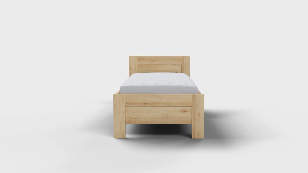 Ekointerier Šiva 96 postel - buk průběžný Moření: č. 10 - bílá, Rozměr: 160 x 200 cm