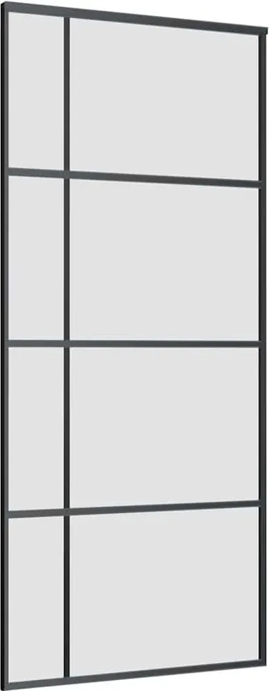 Posuvné dveře se sadou kování černé 90x205 cm ESG Glass 3375871