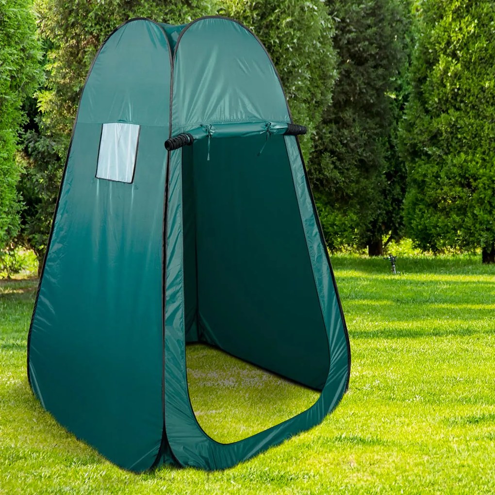 Costway Skládací sprchový a převlékací stan – 120 × 120 × 190 cm, maskovat