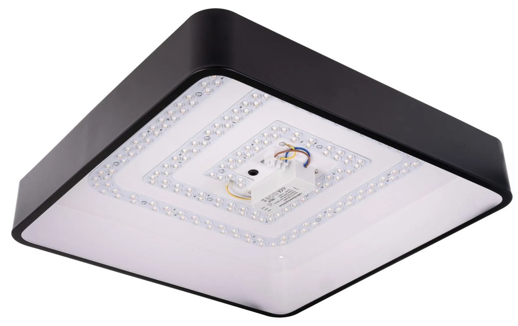 T-LED LED svítidlo RENDO 48W CCT hranaté černé stropní LED svítidlo RENDO 48W CCT hranaté černé stropní