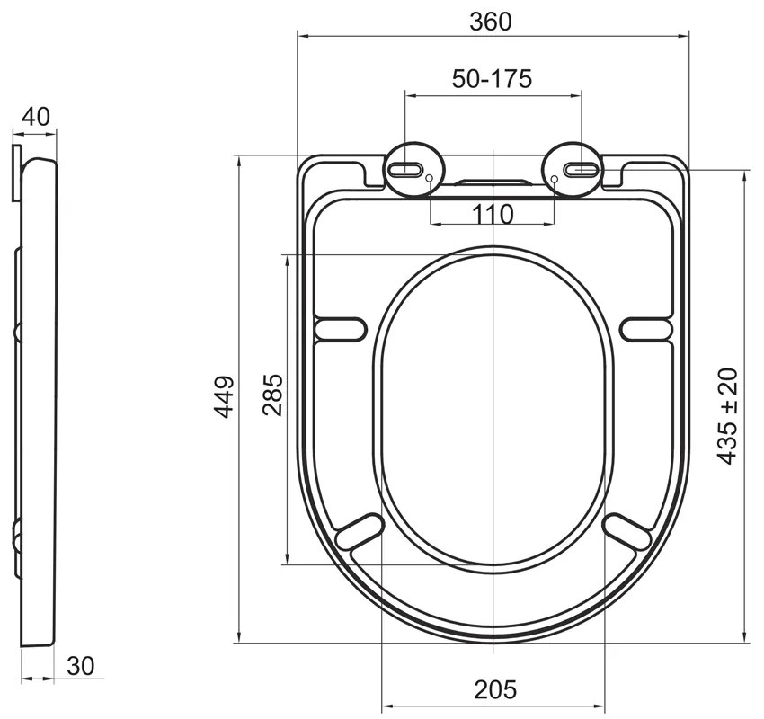 Mereo WC kombi 395 x 840 x 620 mm Smart Flush Rimless spodní/zadní odpad vč. sedátka bílá VSD91T2