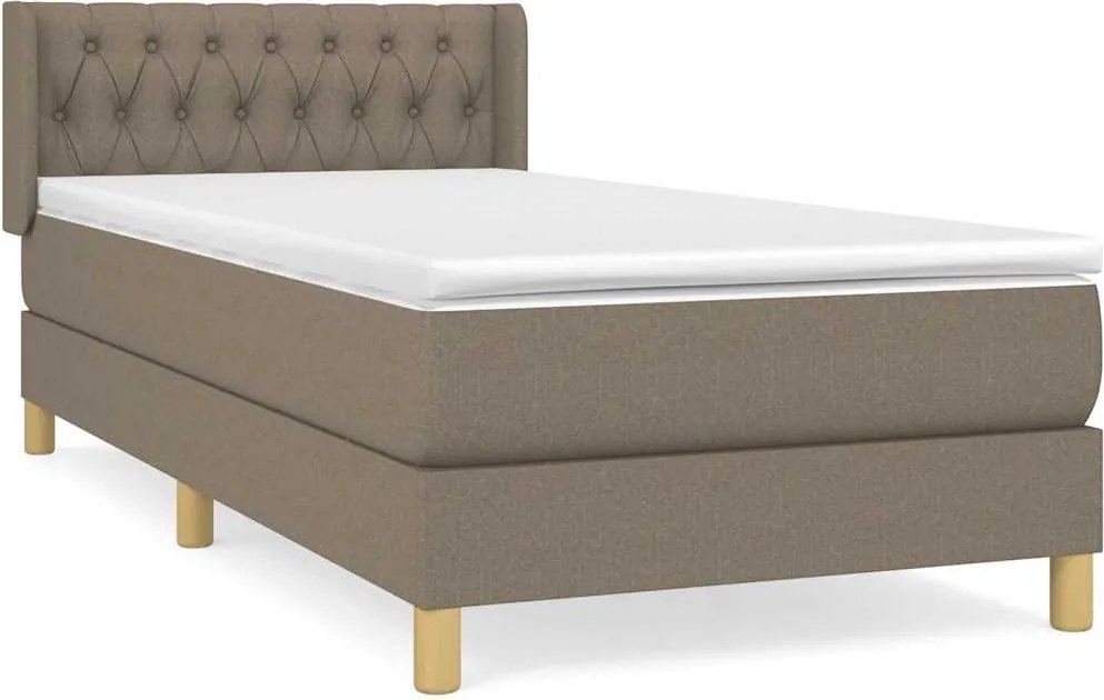 Box spring postel s matrací taupe 100 x 200 cm textil 3130493