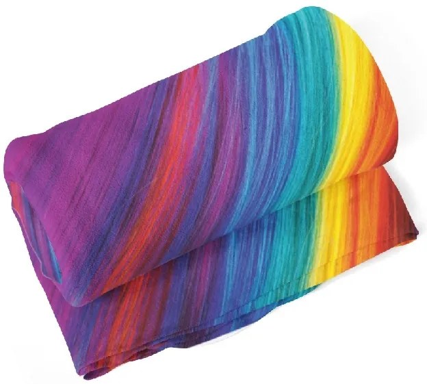 IMPAR Fleecová deka Duhové vlasy 150x120 cm (Rozměr : 150 x 120 cm)