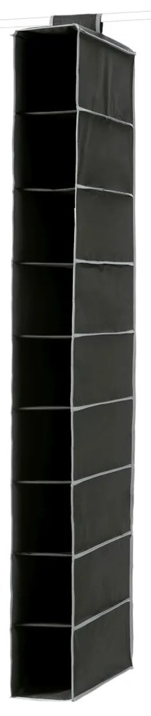 Závěsný organizér na boty a prádlo Compactor URBAN 15 x 30 x 128 cm – 9 polic, černý