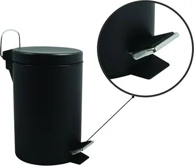 MSV UNIS pedálový odpadkový koš 5 L černá / ocel