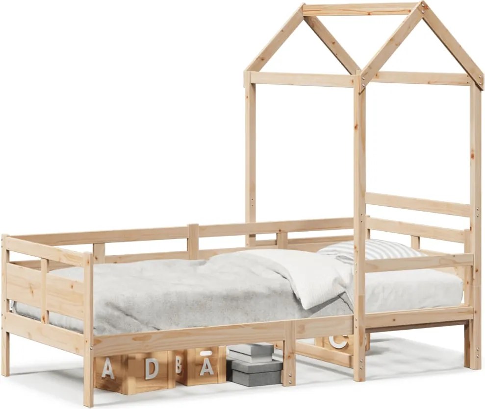 Válenda se střechou 80 x 200 cm masivní borové dřevo 3282290