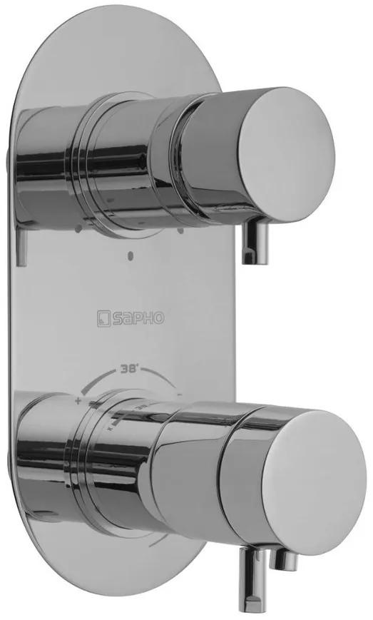 Sapho RHAPSODY podomítková sprchová termostatická baterie, 3 výstupy, chrom - 5592T