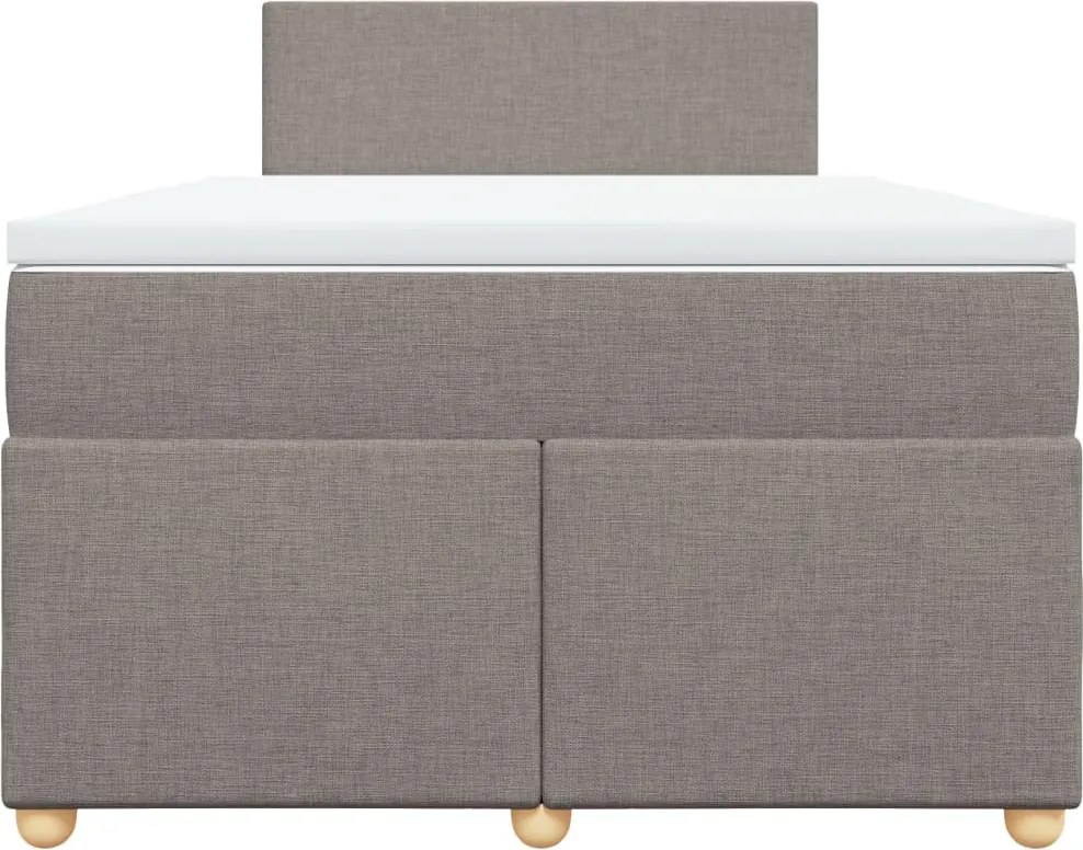 Box spring postel s matrací taupe 120x200 cm textil 3286644