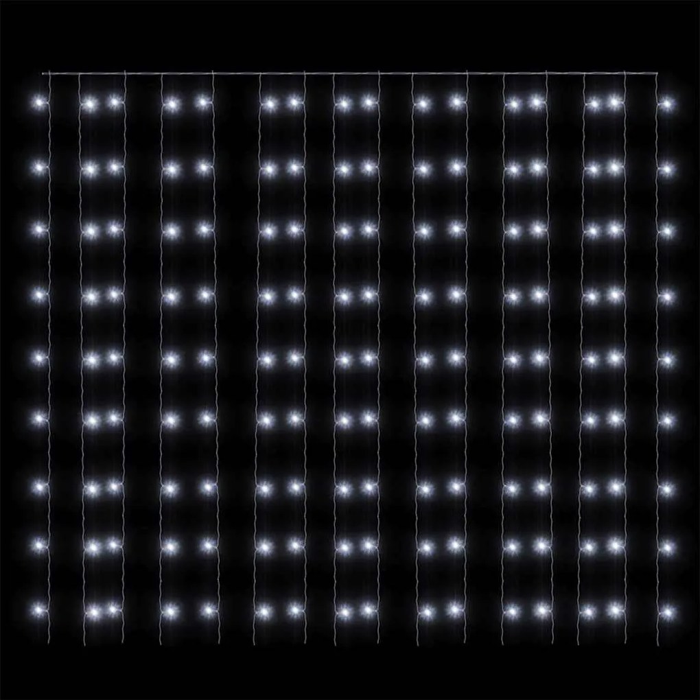 Světelný závěs 3x3 m 300 LED diod studené bílé světlo 8 funkcí 328928