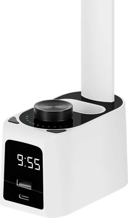 Stolní lampa s hodinama REBEL KOM1019 , regulace