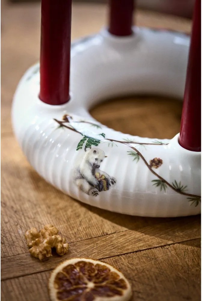 Porcelánový adventní svícen s vánočním motivem Hammershøi Christmas – Kähler Design