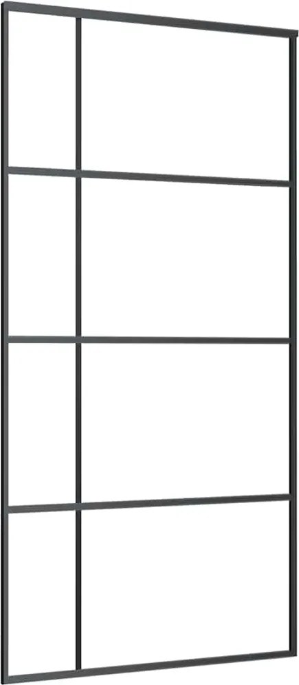 Posuvné dveře s kováním 102,5 x 205 cm ESG sklo a hliník 3332927