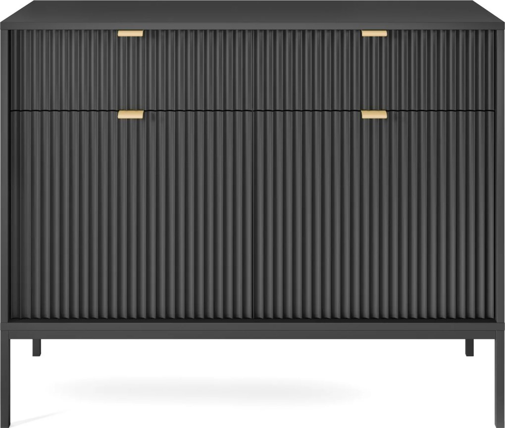 PSK Komoda NEMO KSZ104, Černá 104 cm Dekor nohou: Černé