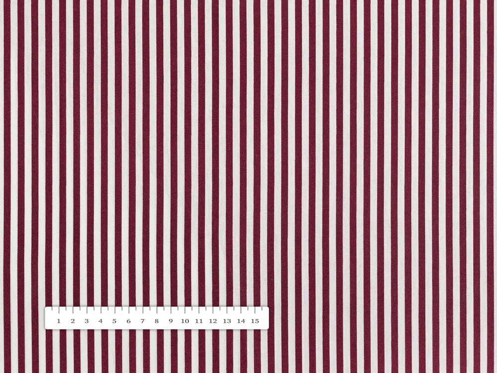 Biante Bavlněný čtvercový ubrus Sandra SA-363 Tmavě červeno-bílé proužky 50x50 cm