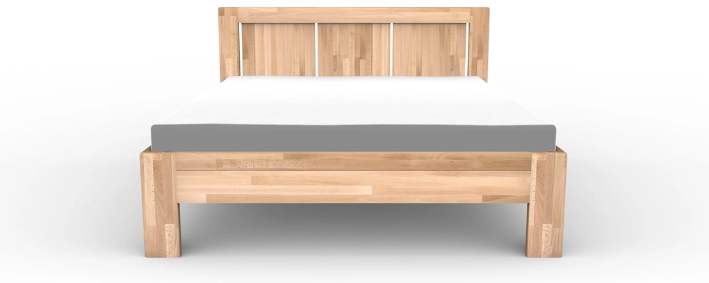 Masivní postel RUMBA - Solwo Design Materiál: Dub Cink, Barevne provedení: Olej odstín 103/203, Specifikace: 220x200