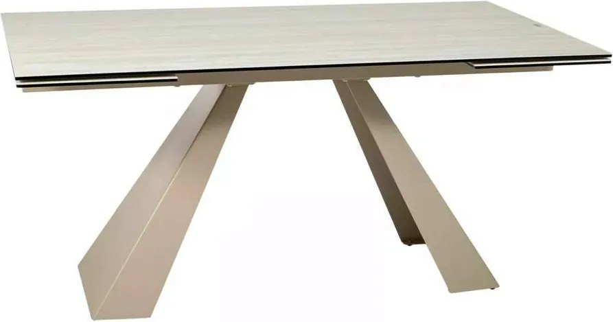 Jídelní stůl Salvadore II, 160 x 90 cm, kámen / krémová