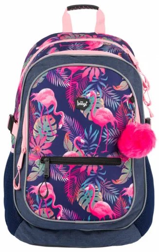 BAAGL Školní batoh Flamingo