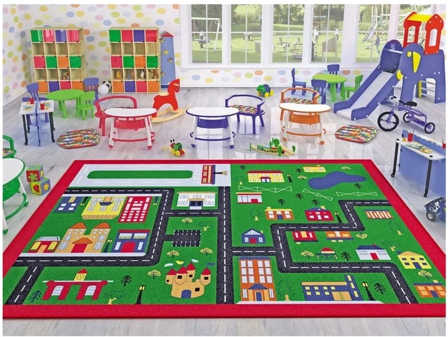 Dětský koberec Town, 100 x 150 cm