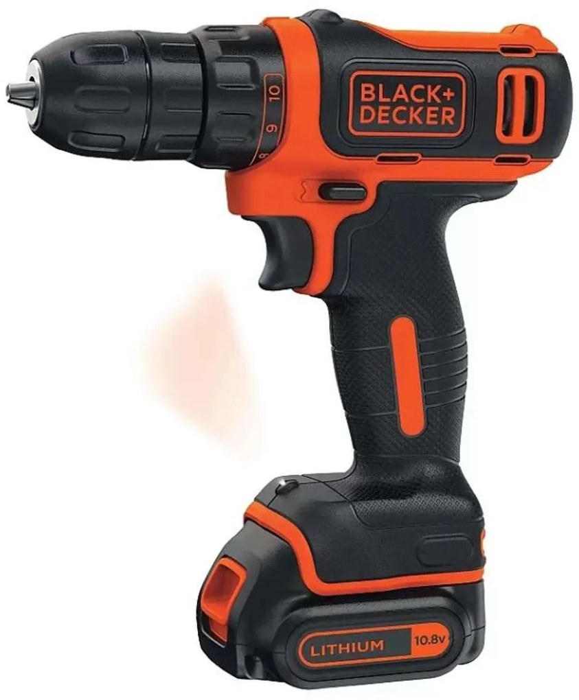BLACK+DECKER - 10,8V AKU vrtací šroubovák, 1x aku 1,5 Ah Li-Ion, nabíječka BDCDD12-QW