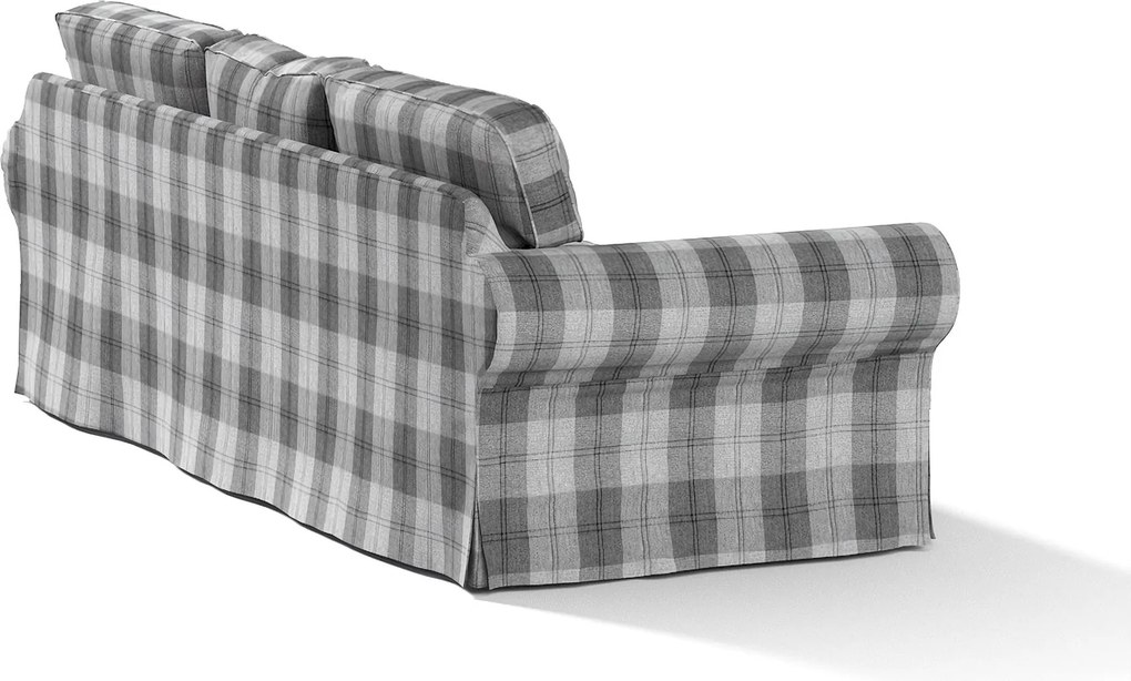Potah na pohovku IKEA Ektorp 3-místná, nerozkládací barva šedá látka pletený vzor, vzorované