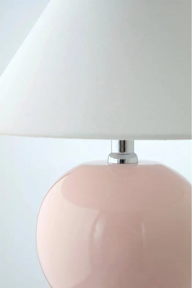 Světle růžová/krémová keramická stolní lampa (výška 29 cm) Karamell – Jotex