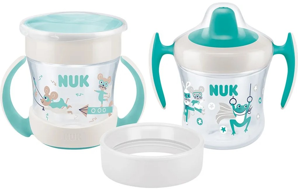 Dětský hrníček Mini Cups NUK 360° s víčkem neutral Barva: zelená