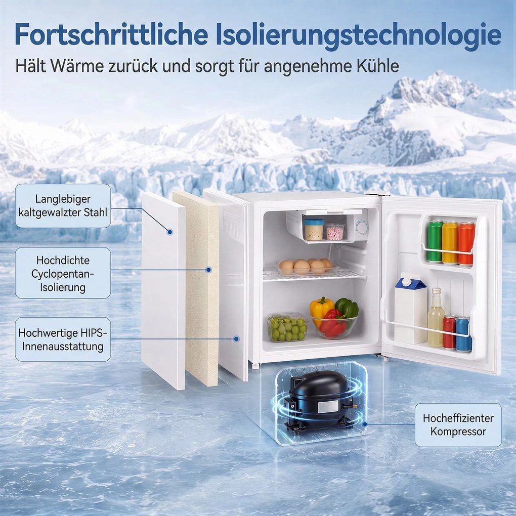 Costway 46 L Mini Fridge Malá chladnička na nápoje s 5 Nastavitelné úrovně