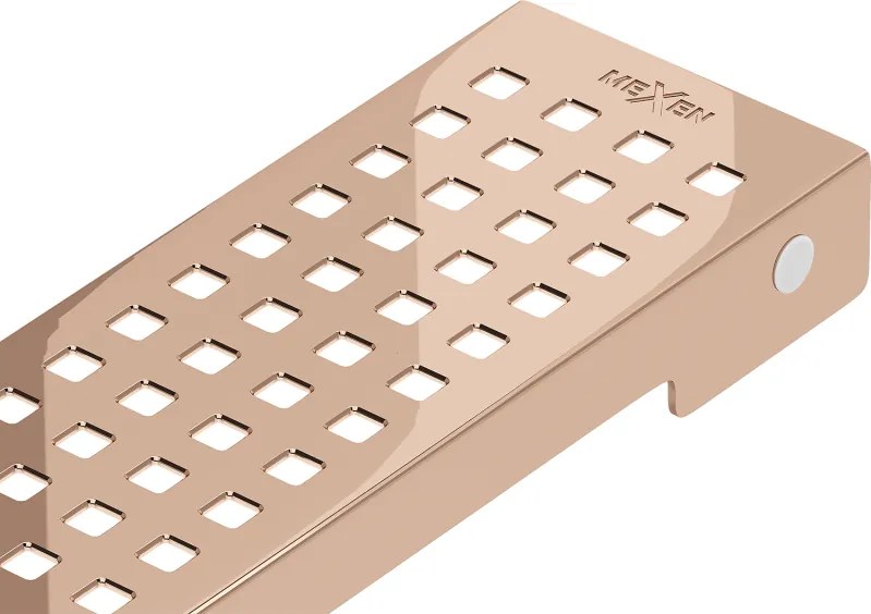 Mexen Flat M08 krytka žlabu 90 cm, růžové zlato, 1625090
